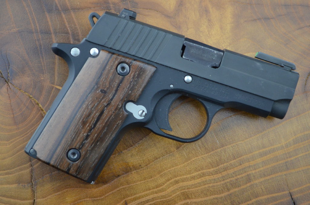 Sig P238 Ebony grips – Terry’s Custom Pistol Grips